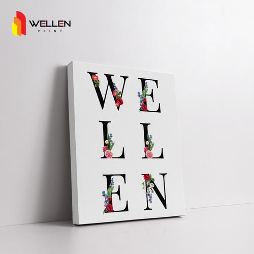 Jual Spanram Canvas Custom Print Nama Cetak Frame Kanvas Inisial ...