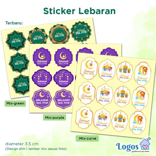 Jual Sticker Lebaran Mix stiker Ucapan Selamat Idul Fitri gift tag ...