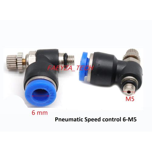 Jual FITTING PNEUMATIC SPEED CONTROL 6-M5 / FLOW CONTROL ELBOW M5 x 6 ...