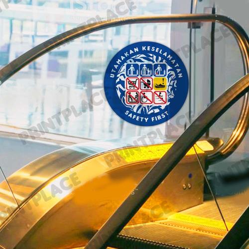 Promo STIKER SIGN KESELAMATAN ESKALATOR TANGGA JALAN - Biru - Jakarta ...