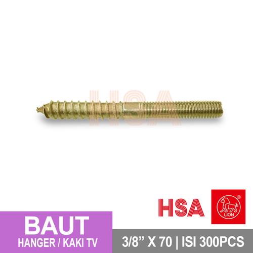 Jual HANGER BOLT / BAUT KAKI TV KUNING LION 3/8 X 70 | ISI 300PCS - Kab ...