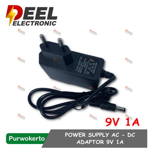 Jual ADAPTOR 9V 1A VDC POWER SUPPLY AC 220V TO DC JACK MALE 2,1X5,5MM ...