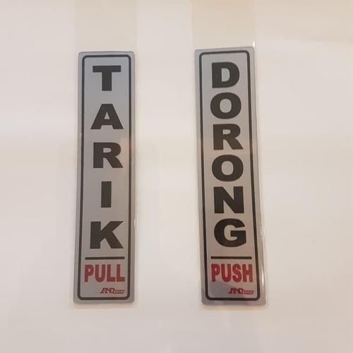 Jual SIGN LABEL TARIK DORONG SIGN PULL PUSH UK 19,5CM - 4,5CM - Jakarta ...