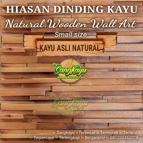Jual Hiasan dinding kayu alami pajangan dinding wood wall art panel ...