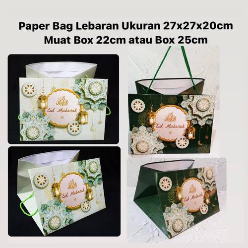 Jual Paper Bag Lebaran Ukuran 27x27x20cm Muat Box 22cm atau 25cm ...