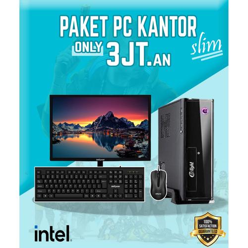 Promo PC Rakitan Fullset Office - Core i5 8GB SSD 240GB + Monitor ...