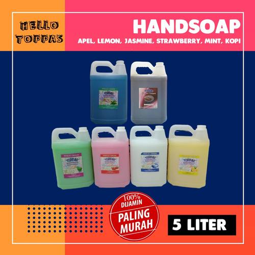Promo GROSIR Toppas Sabun Cuci Tangan / Hand Soap 5 Liter (jasmine/Apel ...