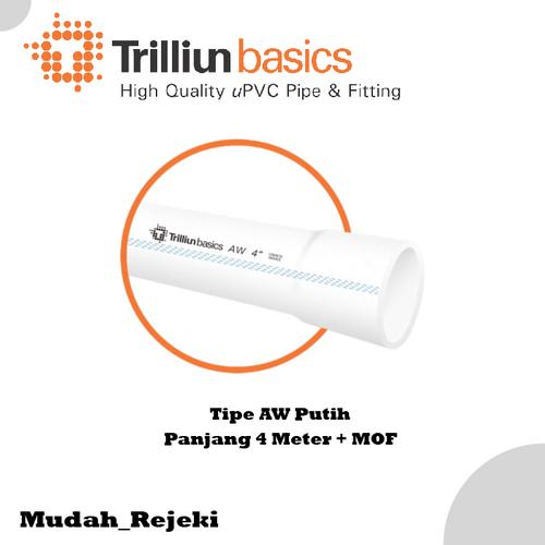 Jual Pipa uPVC Trilliun Basics AW Putih 4 Meter MOF - 1/2 Inch - Kota ...