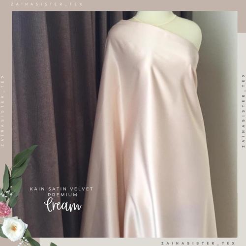 Jual Bahan Kain Satin Velvet Premium Warna Krem Cream - Kota Bekasi ...