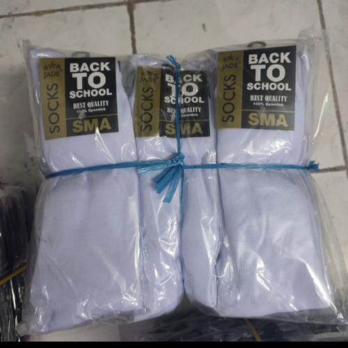 Jual kaos kaki sma computer hitam putih / hitam polos /putih polos ...