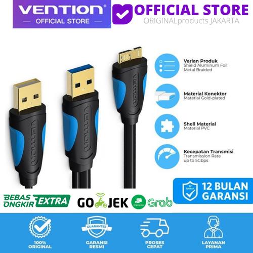 Jual Vention Kabel Data HDD External Micro Am USB 3.0 with USB 0.5M ...