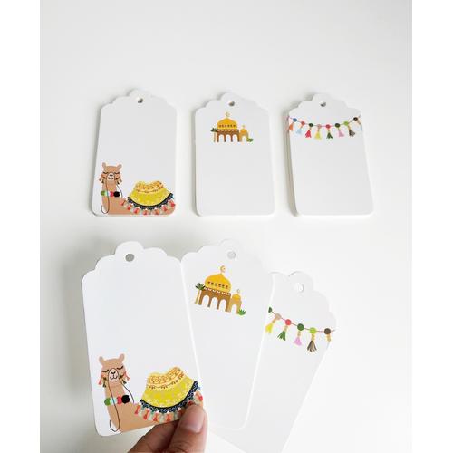 Jual Kartu Ucapan Idul Fitri Hang Tag Putih Lebaran Gift Card Motif ...