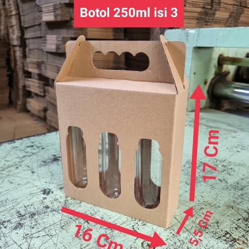 Jual Box Minuman Botol 250 mL Isi 6 Pcs| Dus Hampers Botol 250 mL Isi 6 ...