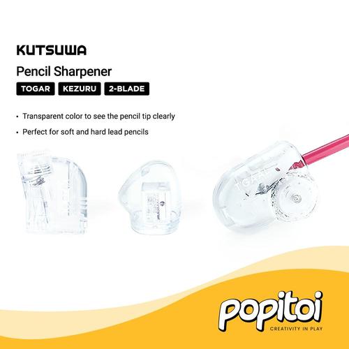 Jual KUTSUWA Pencil Sharpener Transparent TOGAR / KEZURU / 2-BLADE - TOGAR - Kota Surabaya ...