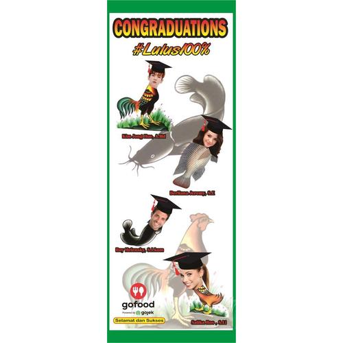 Jual X Banner wisuda / ulang tahun /sidang / wedding design pecel lele ...