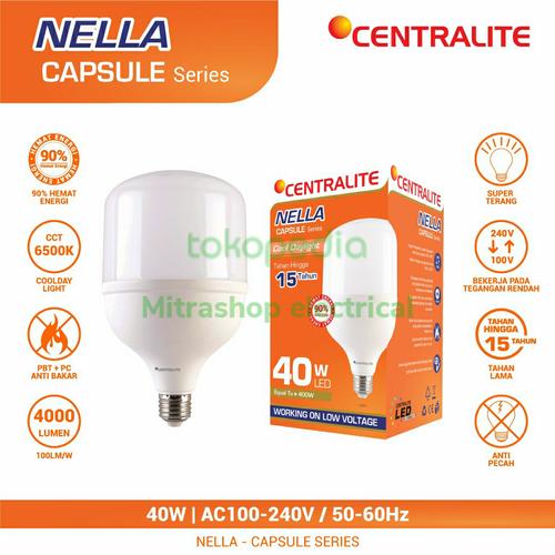 Jual CENTRALITE LED T-Bulb CAPSULE Nella 40W - Cahaya putih (grosir ...