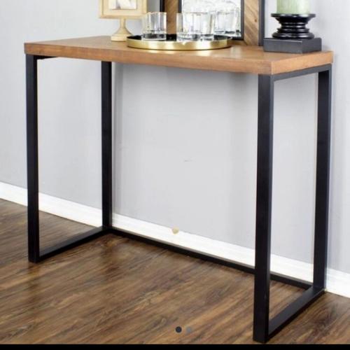 Jual meja console table kayu mahoni kaki besi besi hollow - Kota ...