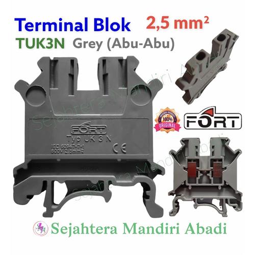 Jual Terminal Blok UK3N Grey Din Rail Viking Terminal Block TUK3N 2 ...