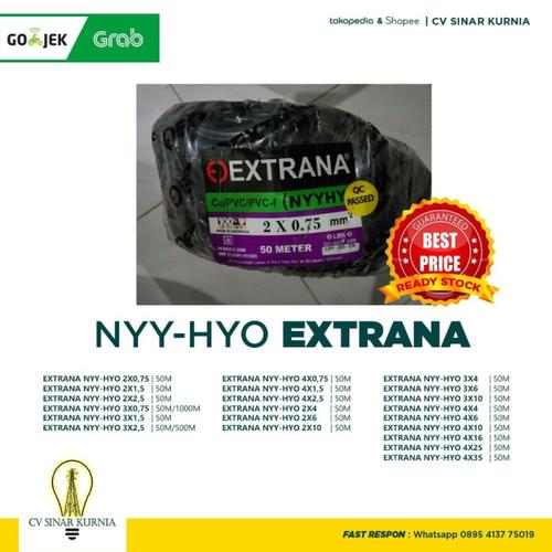 Jual Kabel Listrik NYYHY 3x4 EXTRANA | EXTRANA Kabel Serabut | METERAN ...