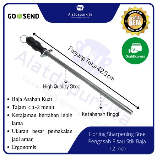 Jual Pengasah Pisau Asahan Stik Besi Honing Bar Sharpening Steel ...