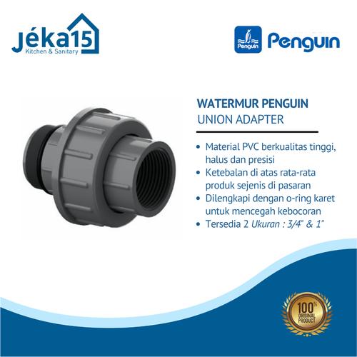 Jual Water mur//Water Mur Penguin Drat Luar Dan Drat Dalam//UNION ADAPTER - 3/4" X 3/4" - Kota ...