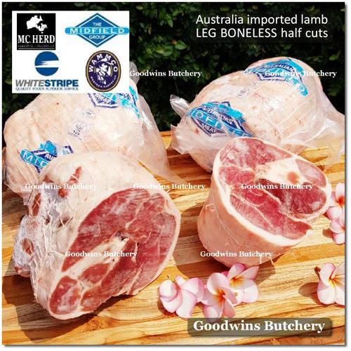 Jual 1.4kg lamb leg boneless Midfield Australia frozen HALF CUT - Kota ...