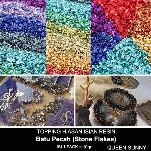 Jual Topping Batu Pecah (SEDANG) Stone Flakes Isi Resin Filler Pengisi ...