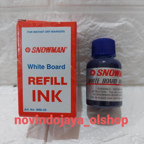Jual tinta spidol Snowman refil ink for white board marker - Biru ...