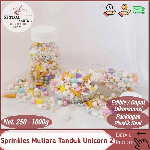 Jual Sprinkle Kue Mutiara Tanduk Unicorn 2 / Springkel Sprinkel Kupu ...
