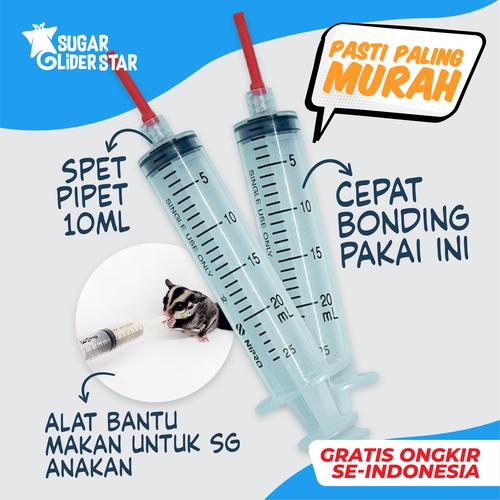 Jual SPET PIPET 10ML / ALAT BANTU FEEDING JOEY SUGAR GLIDER / LATIH BONDING - 20 ML - Kota ...