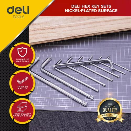 Promo Deli Hex Key Sets / Kunci L Set 2 Bentuk Panjang 9Pcs Perkakas ...