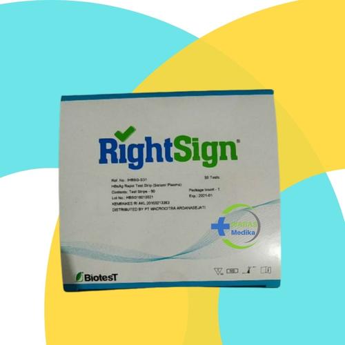 Jual RIGHTSIGN HBSAG Strip isi 50 Test Hepatitis B / Right sign HbsAg ...