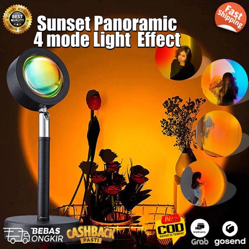 Promo Lampu Sunset Panoramic Rainbow 4 Mode Projector Ring light Tiktok ...