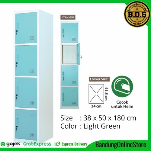 Jual Lemari Loker 4 Pintu Krisbow Locker Cabinet Karyawan Biru Muda ...