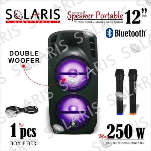 Jual SPEAKER PORTABLE 12 Inch DOUBLE WOOFER CRIMSON CR-12 ASTRO ...