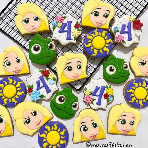 Jual butter cookies dengan icing | kukis hias disney rapunzel girl ...