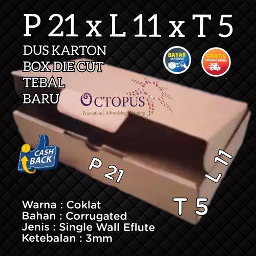 Jual DUS KARTON BOX DIE CUT 21x11x5CM TEBAL 3MM KEMASAN PACKING KARDUS ...
