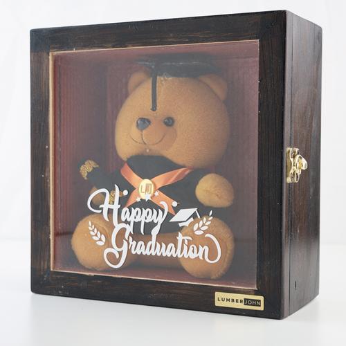 Jual Kado Wisuda Box Kayu - Buíoch - Teddy Bear (Black Forest ...