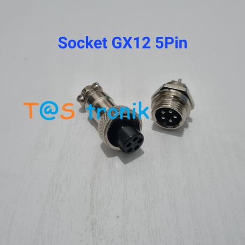 Jual Soket GX12 5Pin Male Female Aviation Connector GX-12 Soket Sensor ...