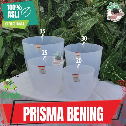 Jual Pot Prisma Tabitha Putih Polos dan Transparan Bening Pot Bunga Tanaman - Kota Tangerang ...