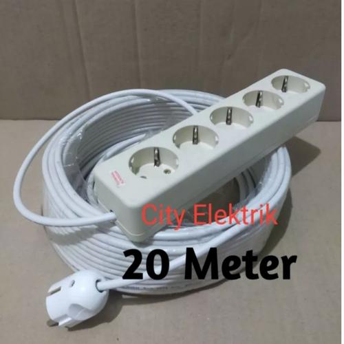 Jual Stop Kontak Jadi Rakitan Kabel 20 Meter + Terminal Uticon 5 lubang ...