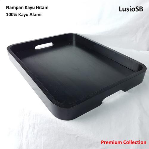 Promo Nampan Saji Hitam LusioSB Nampan Kayu Jati Tray Besar Teak Wood ...