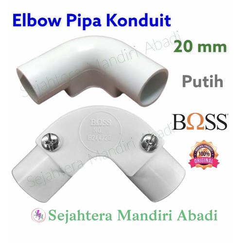 Jual Elbow Pipa Listrik 20mm Boss Putih Knee Conduit Konduit - Kota ...