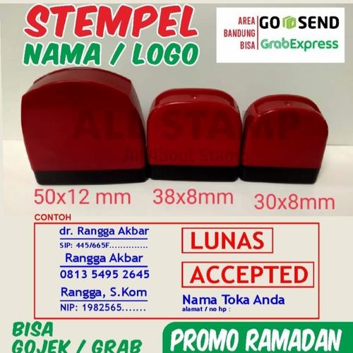 Jual stempel nama custom - 38 x 8mm - Kota Bandung - allstamp | Tokopedia