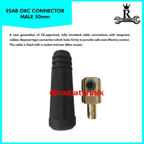 Jual Connector cable for Welding Machine - Esab OKC Connector Male 50mm ...