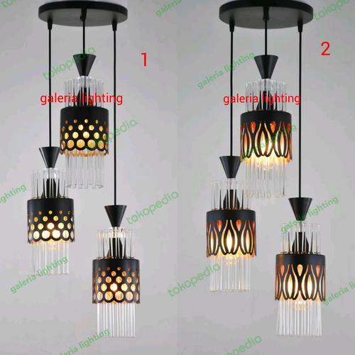 Jual Lampu gantung minimalis turun 3 dekorasi ruang makan/ruang tamu/cafe - 2 - Jakarta Pusat ...