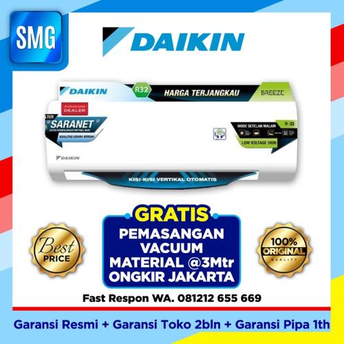 Jual AC Daikin FTP15AV14 1/2 PK (Breeze) + Pasang - Jakarta Utara - CV ...