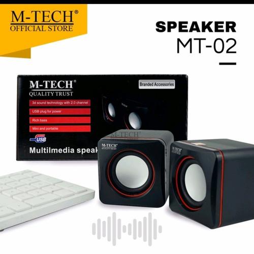 Promo M-TECH MT-02 Stereo Speaker Aktif USB no Bluetooth Portable ...