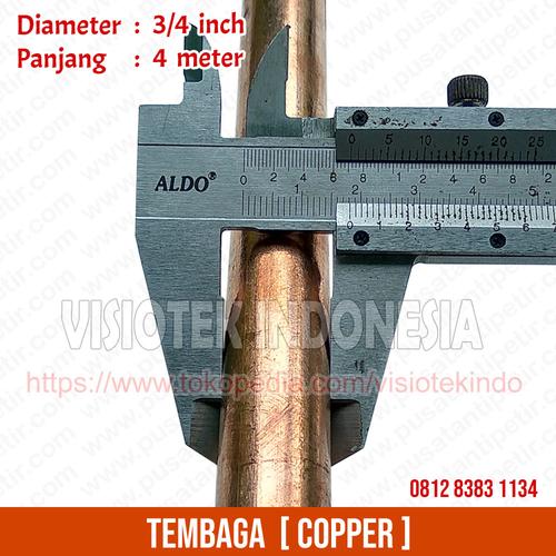 Jual Grounding Rod Tembaga Asli 3/4 x 4 mtr / Copper Rod / Stik ...