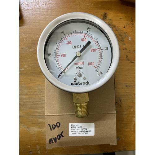 Jual Pressure gauge wiebrock mbar 4 inchi - 160 mBar - Jakarta Barat ...